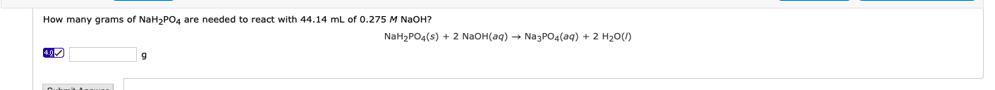 Solved How many grams of NaH2PO4 are needed to react with | Chegg.com