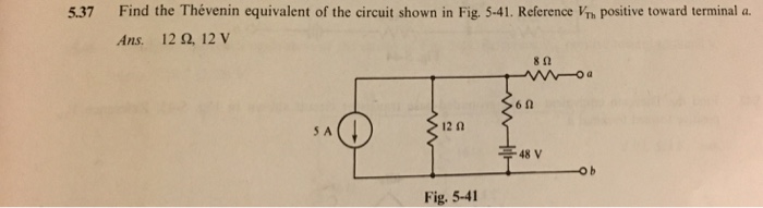 Solved Find the Th venin equivalent of the circuit shown in | Chegg.com