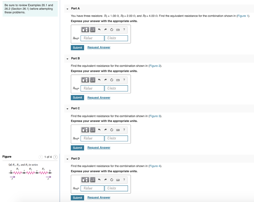 Solved Be sure to review Examples 26.1 and 26.2 (Section | Chegg.com