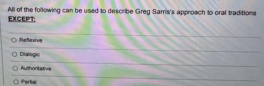 Solved All of the following can be used to describe Greg | Chegg.com