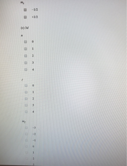 Solved Give all the possible values of the four quantum | Chegg.com
