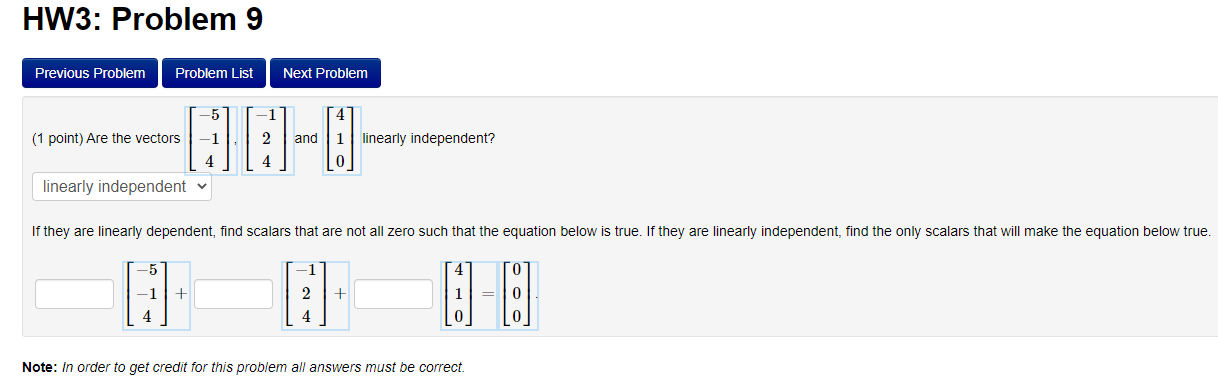 Solved HW3: Problem 1 Previous Problem Problem List Next | Chegg.com