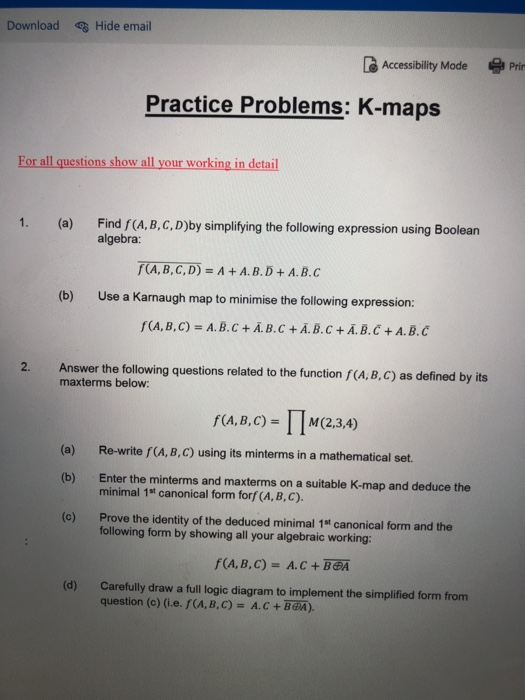 Solved Download Hide email Accessibility Mode , Pri Practice | Chegg.com