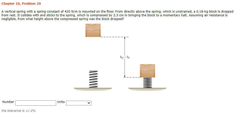 Solved Chapter 10, Problem 29 A vertical spring with a | Chegg.com
