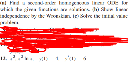 Solved (a) Find a second-order homogeneous linear ODE for | Chegg.com
