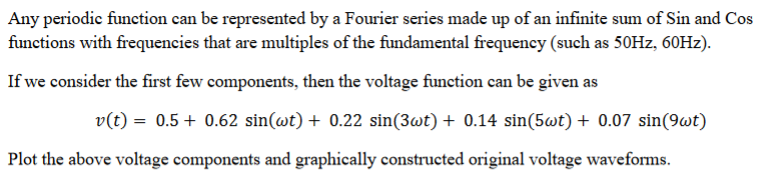 Solved Any periodic function can be represented by a Fourier | Chegg.com