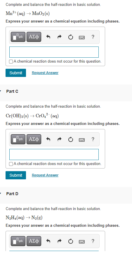Solved Complete and balance the half-reaction in basic | Chegg.com