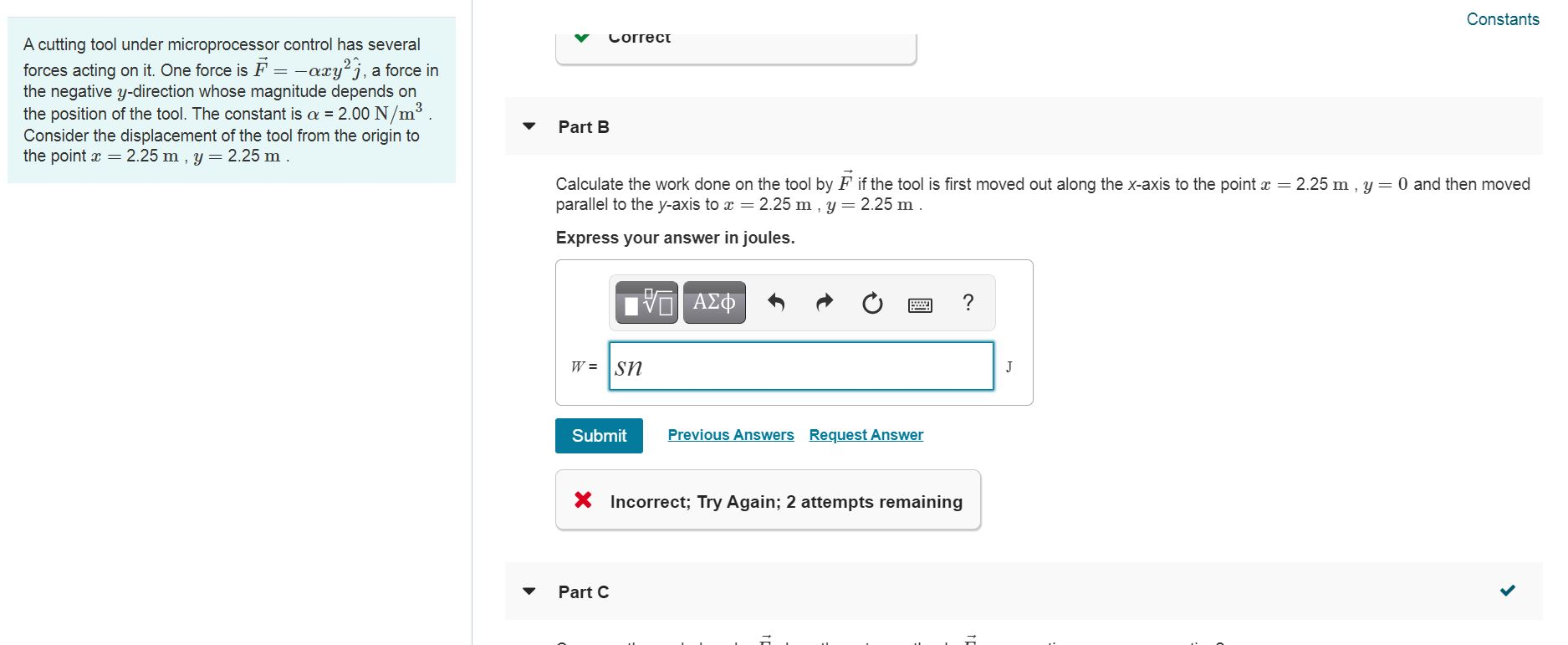 Solved Constants correct A cutting tool under microprocessor | Chegg.com