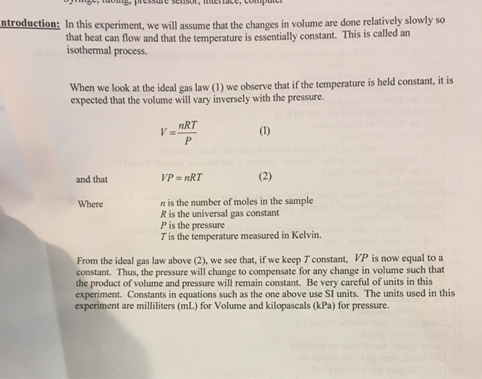 Solved ntroduction: In this experiment, we will assume that | Chegg.com