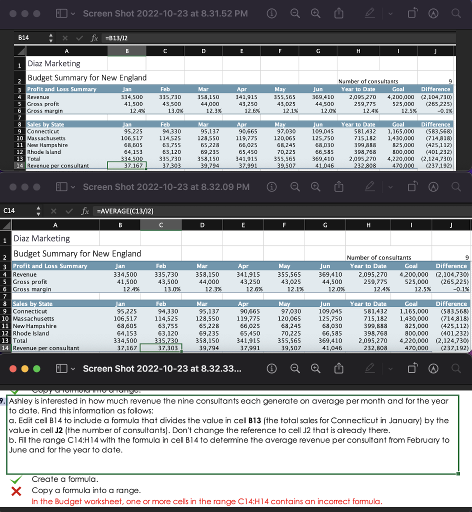 Solved I don't understand what formula I should put into the | Chegg.com