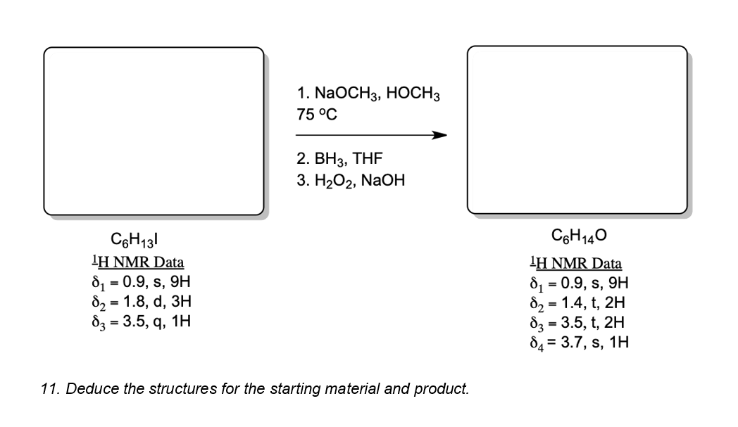 Solved 1. NaOCH3, HOCH3 75 °C 2. BH3, THE 3. H2O2, NaOH | Chegg.com