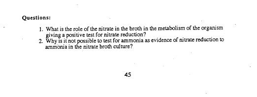 Solved Questions:What is the role of the nitrate in the | Chegg.com