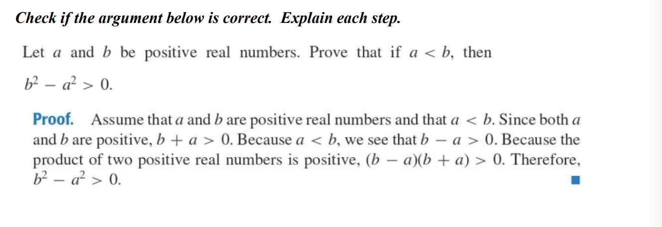 Solved Check if the argument below is correct. Explain each | Chegg.com