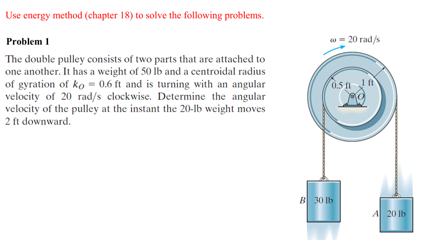 Solved Use energy method (chapter 18) ﻿to solve the | Chegg.com