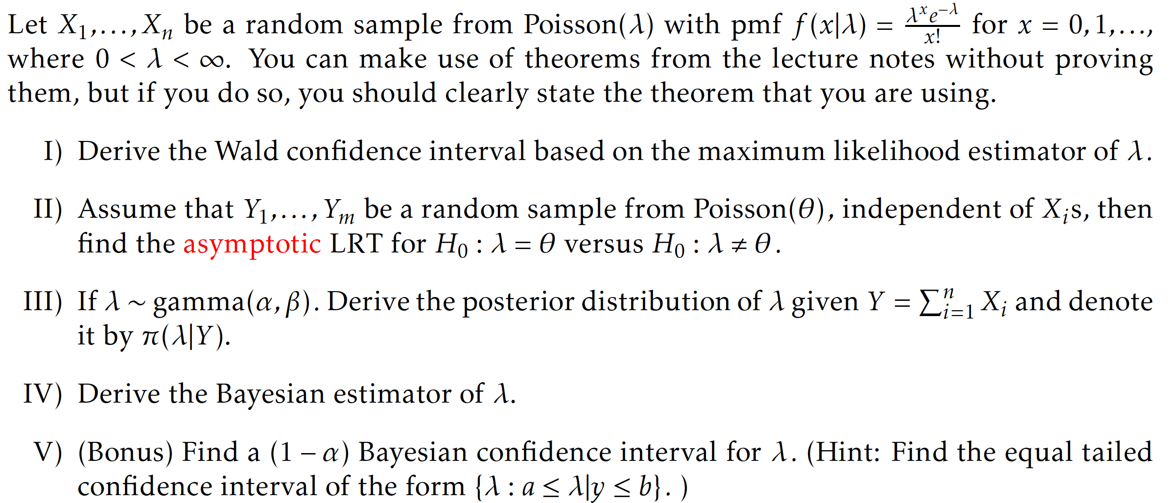 Solved Let X1,…,Xn be a random sample from Poisson (λ) with | Chegg.com