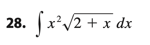 Solved 28. ∫x22+xdx | Chegg.com