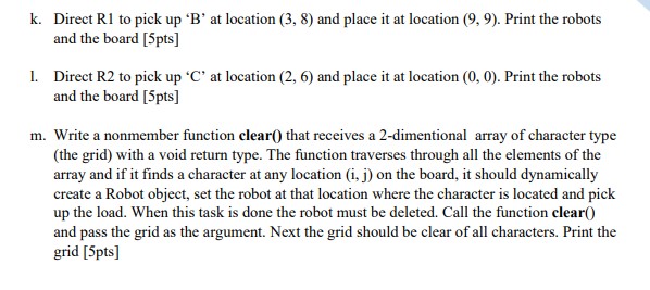 Solved In this project you will define a Robot class and | Chegg.com