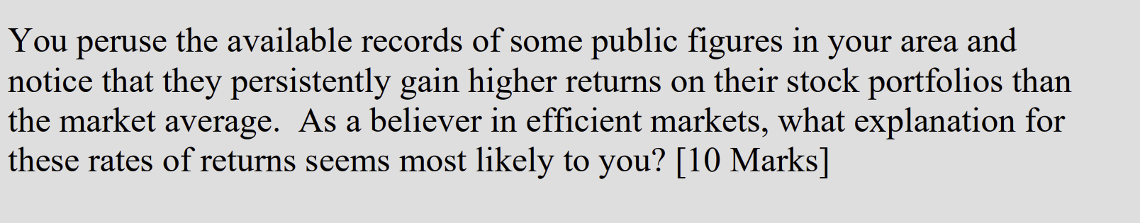 Solved You peruse the available records of some public | Chegg.com