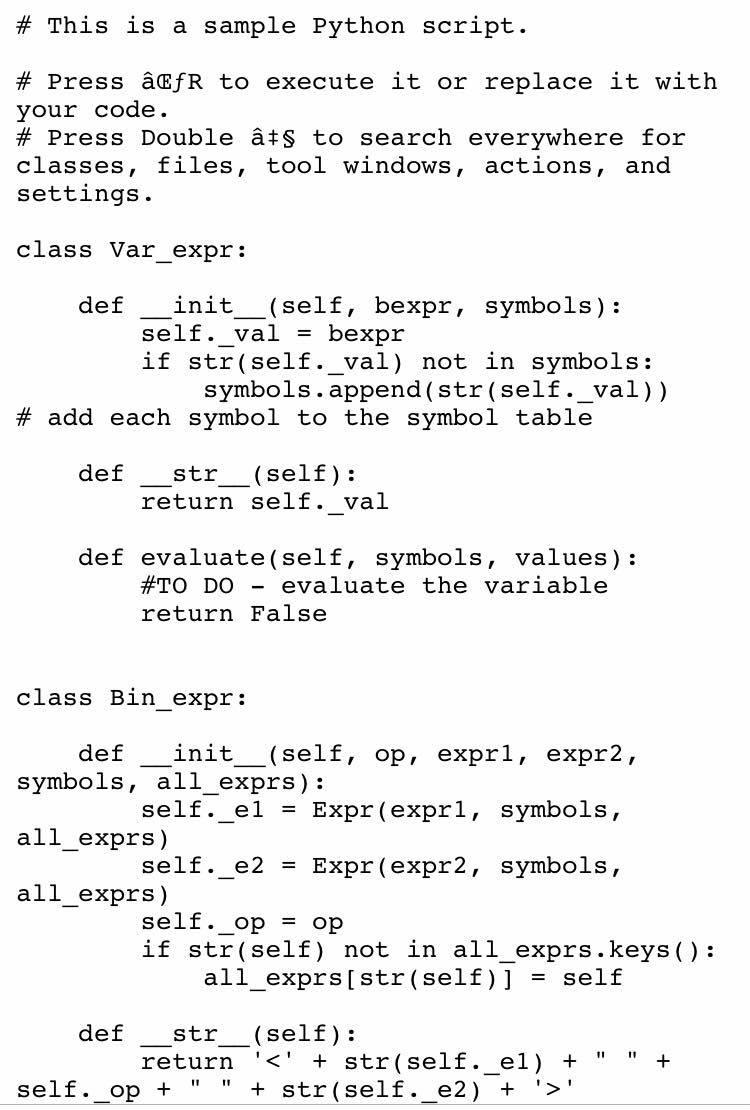 Solved **This is the solution of a1q1 class Var_expr: | Chegg.com
