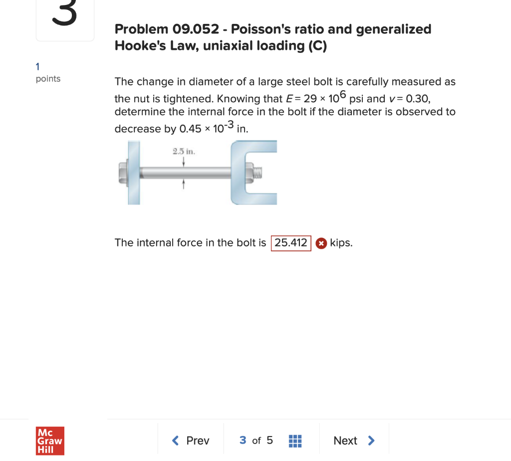 3 Problem 09.052 - Poisson's ratio and generalized | Chegg.com