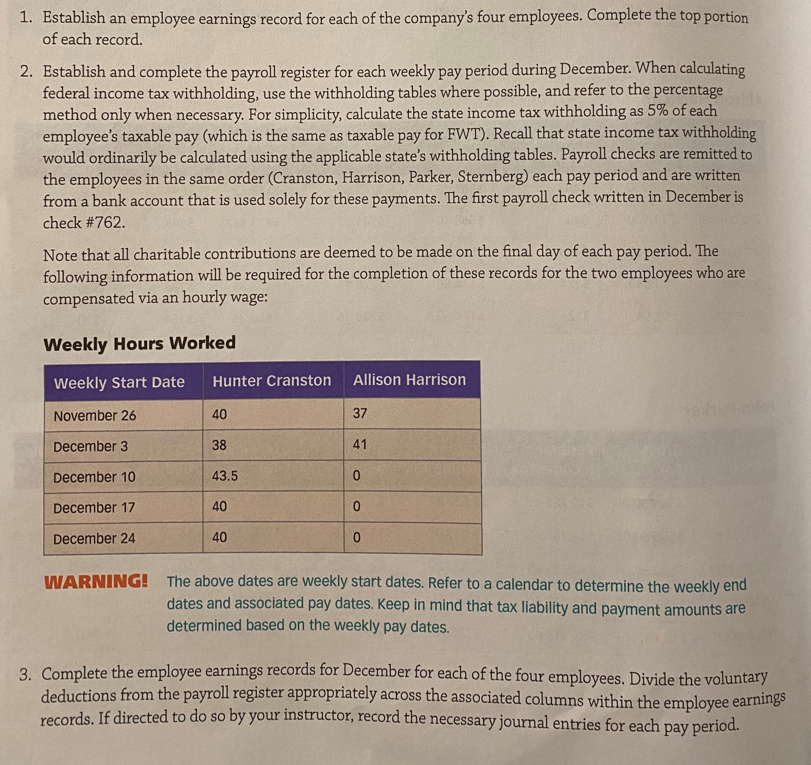Solved This is my finished final project for my payroll | Chegg.com