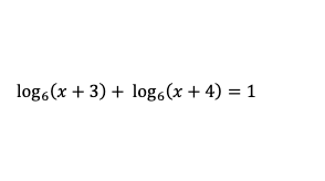 Solved log6(x+3)+log6(x+4)=1 | Chegg.com
