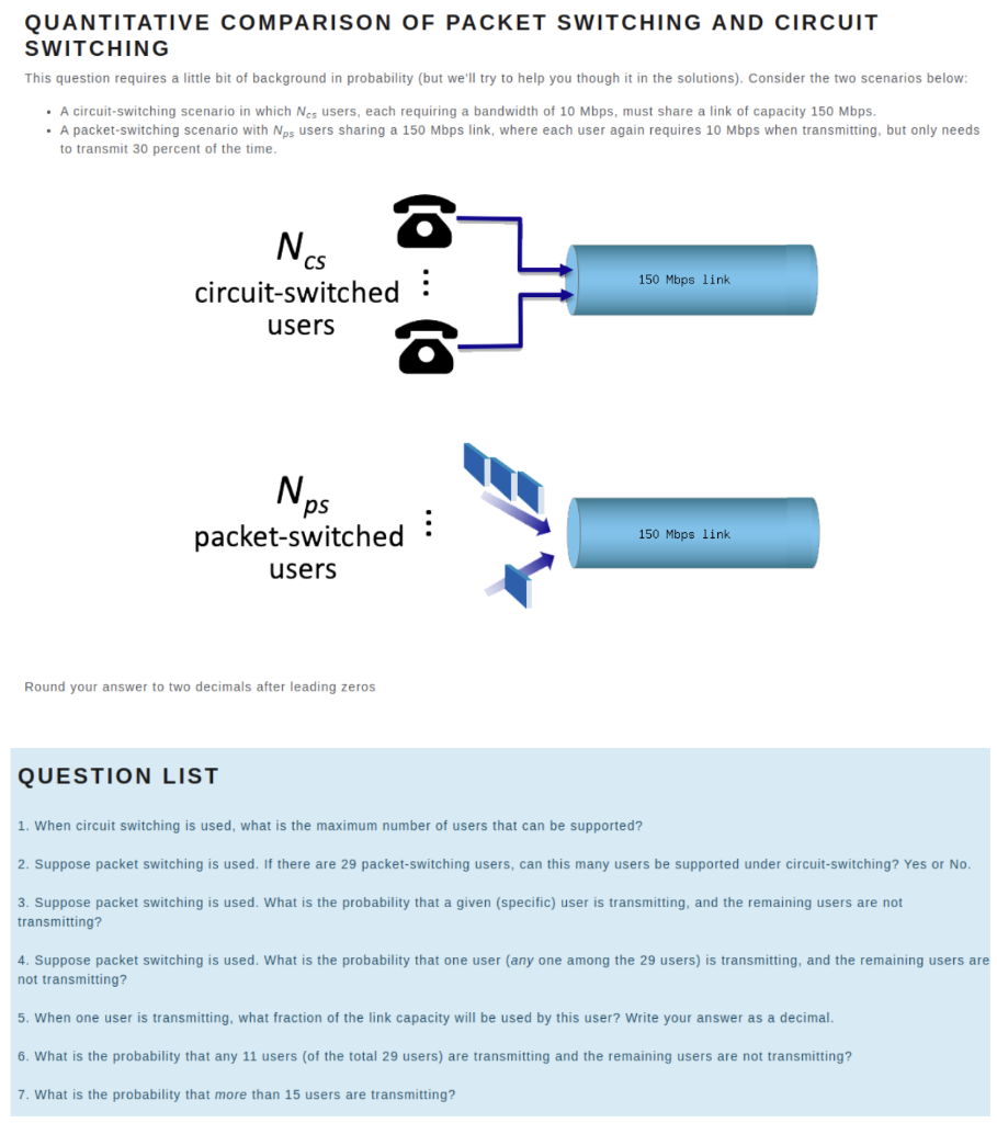 Solved QUANTITATIVE COMPARISON OF PACKET SWITCHING AND | Chegg.com