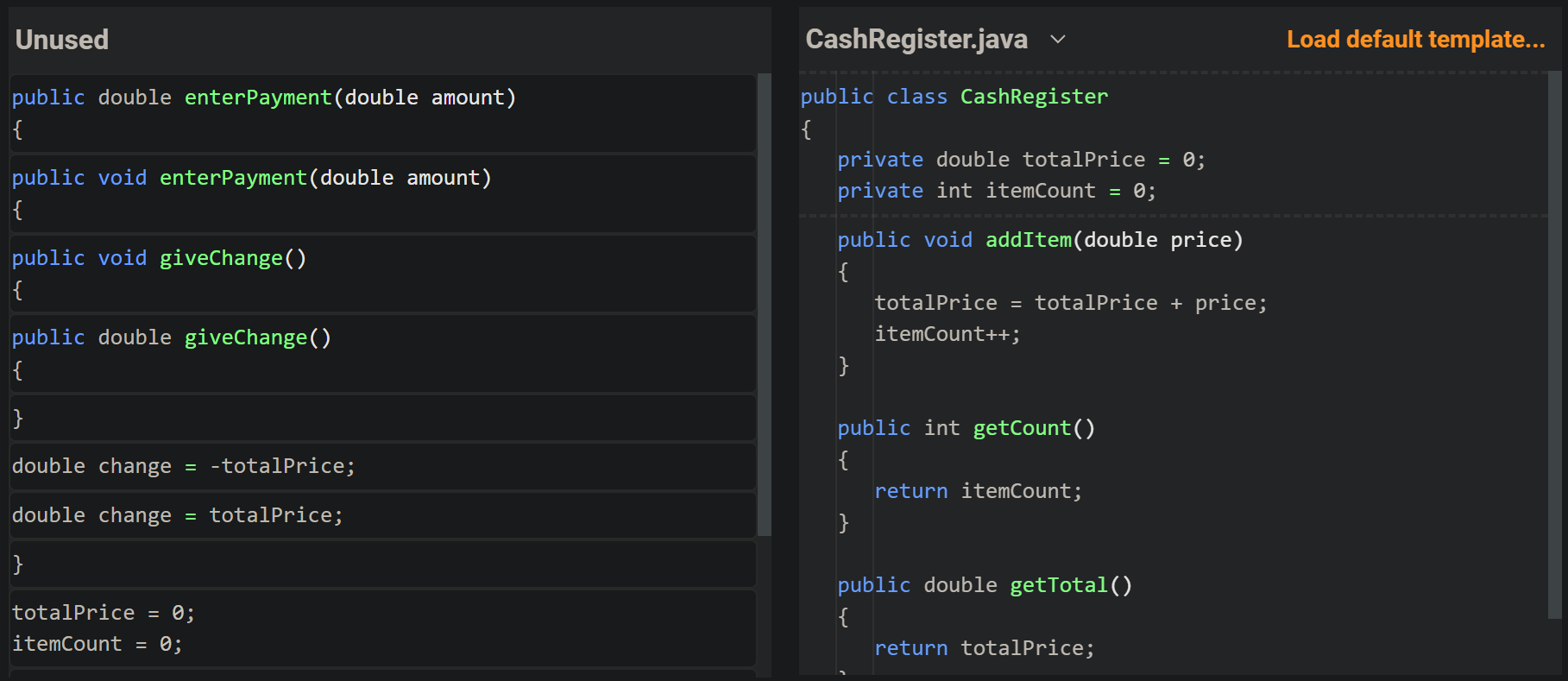 Solved Rearrange the code below to provide two additional | Chegg.com