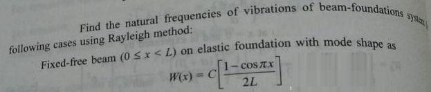 Solved System Find the natural frequencies of vibrations of | Chegg.com