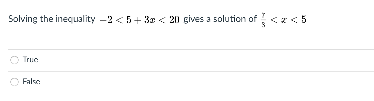 Solved Match The Following Inequalities With Their 2246