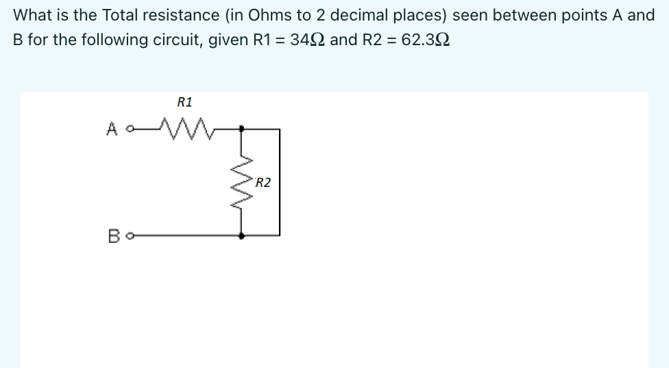 Solved What is the Total resistance (in Ohms to 2 decimal | Chegg.com