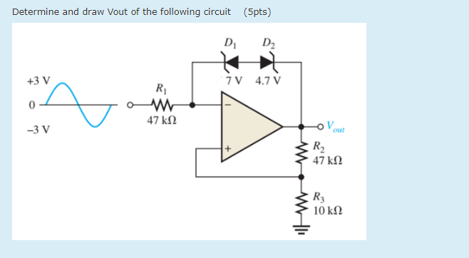 Solved Determine and draw Vout of the following circuit | Chegg.com