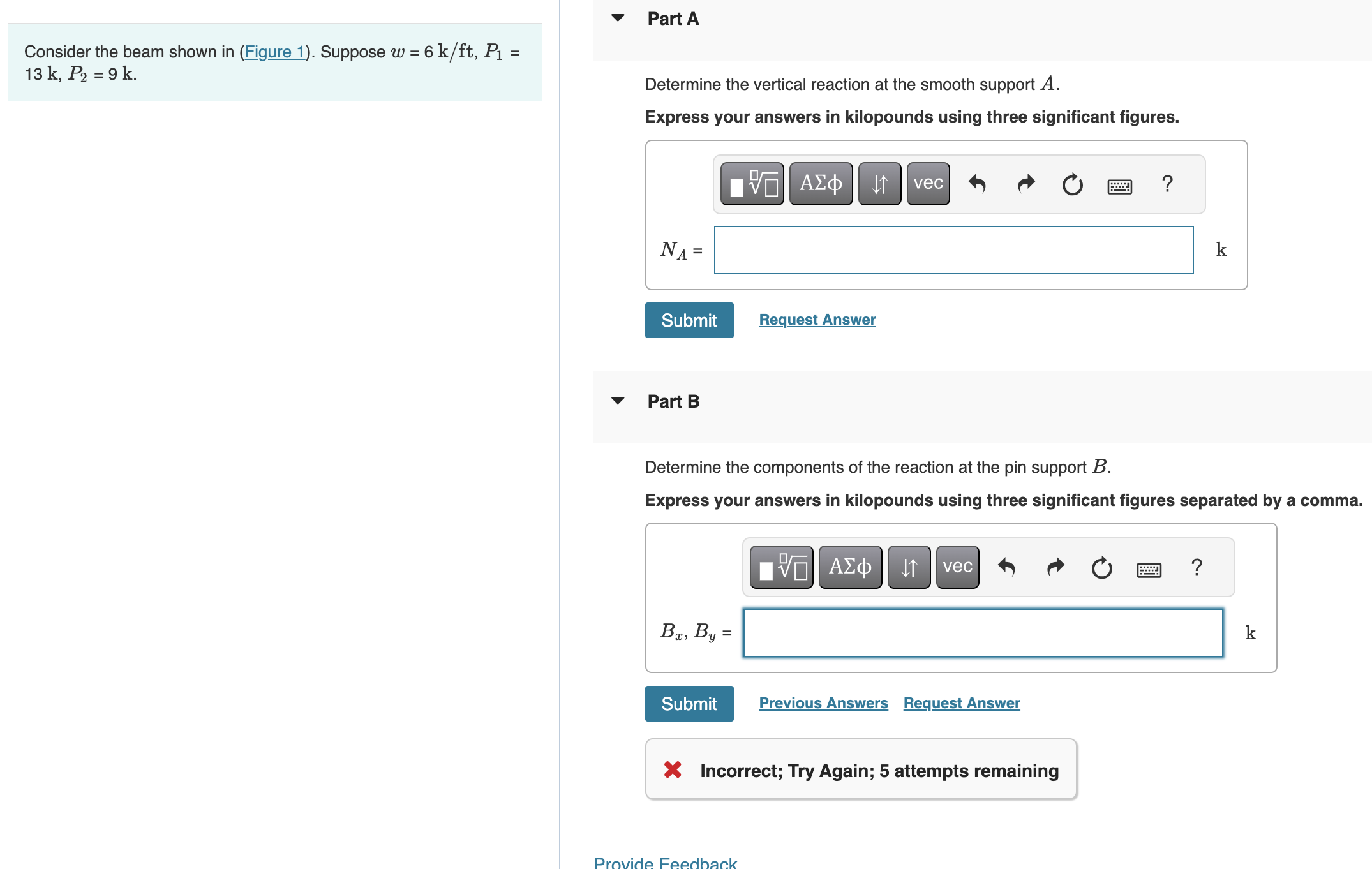 Solved Part AConsider the beam shown in (Figure 1). ﻿Suppose | Chegg.com