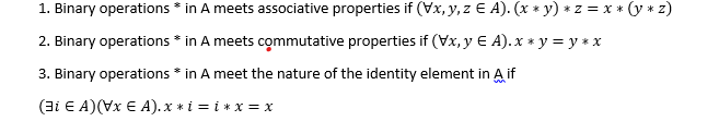 Solved 1. Binary operations in A meets associative | Chegg.com
