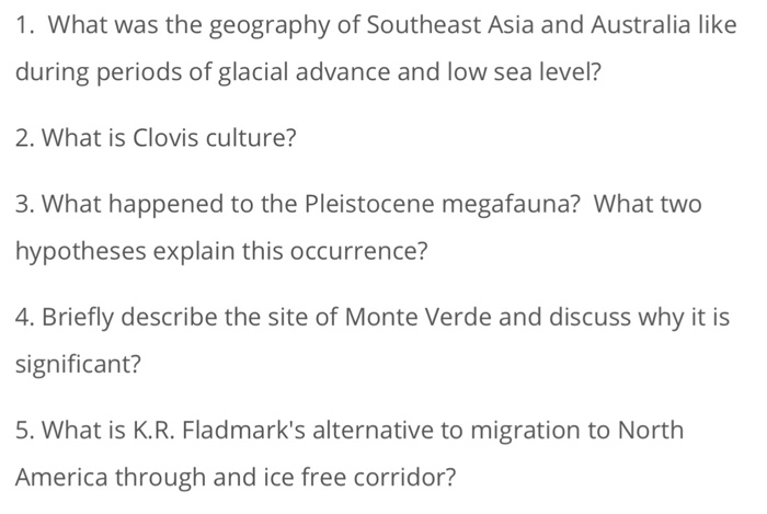 Solved 1. What was the geography of Southeast Asia and | Chegg.com