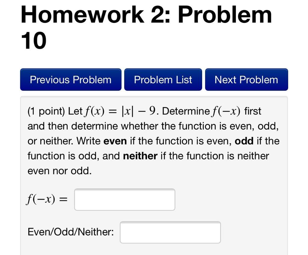 Solved Homework 2: Problem 12 Previous Problem Problem List | Chegg.com