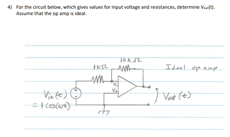 Solved 4) For the circuit below, which gives values for | Chegg.com