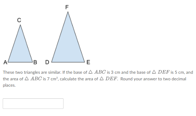 Solved These two triangles are similar. If the base of | Chegg.com