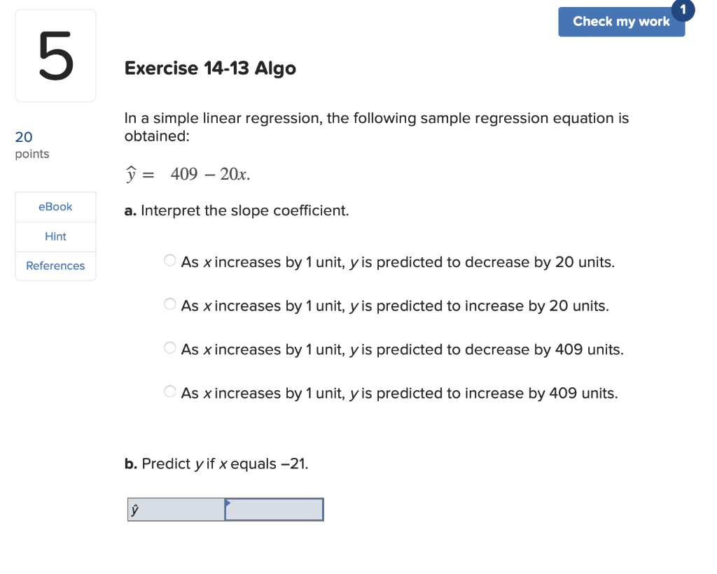 Solved In a simple linear regression, the following sample | Chegg.com