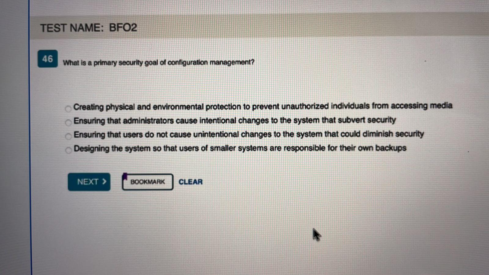 Solved What is a primary security goal of contiguration | Chegg.com