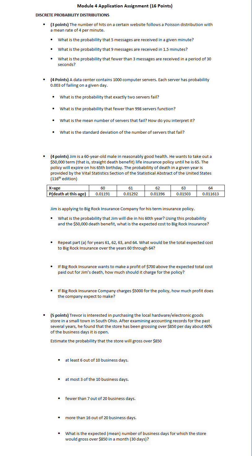 Solved Module 4 Application Assignment (16 Points) DISCRETE | Chegg.com