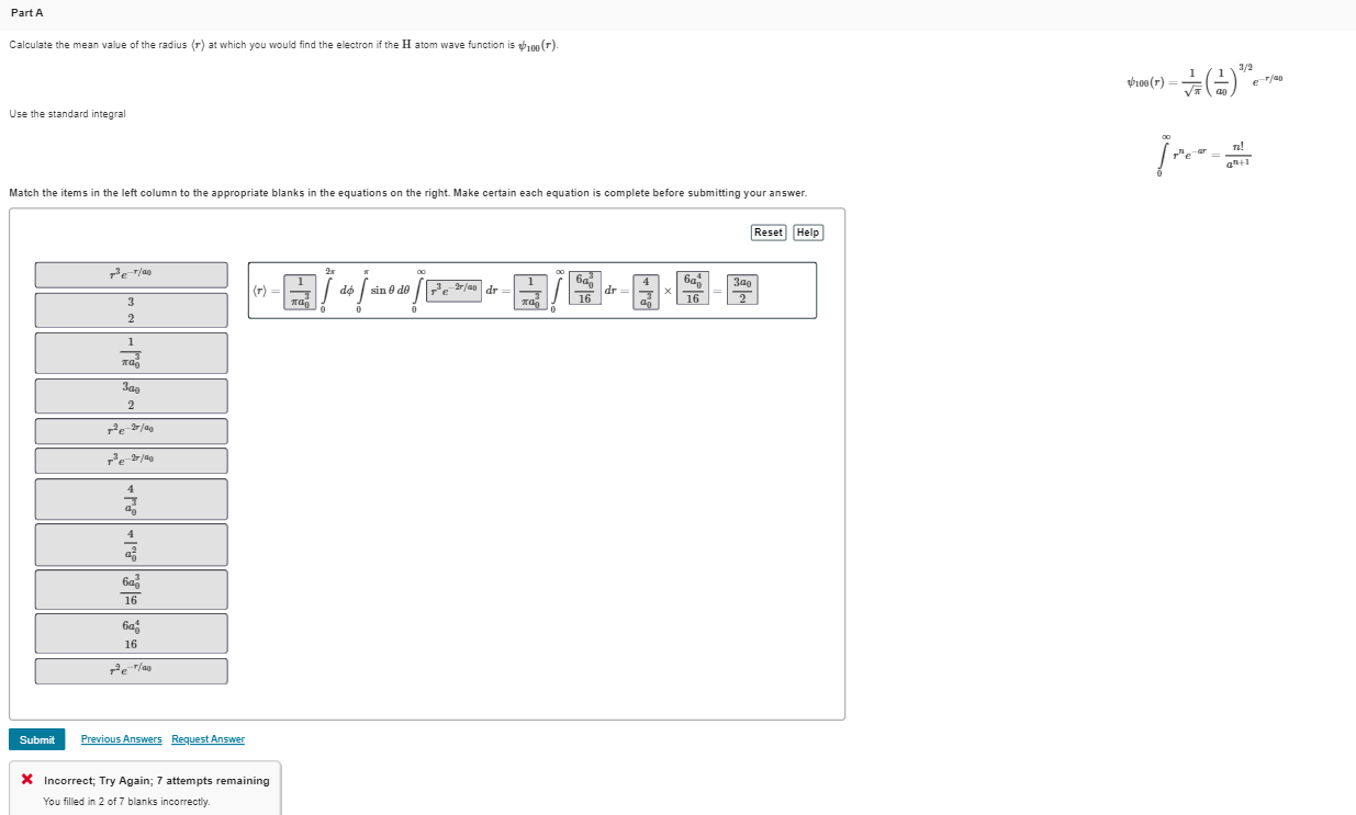 Solved Part A Calculate the mean value of the radius (r) at | Chegg.com
