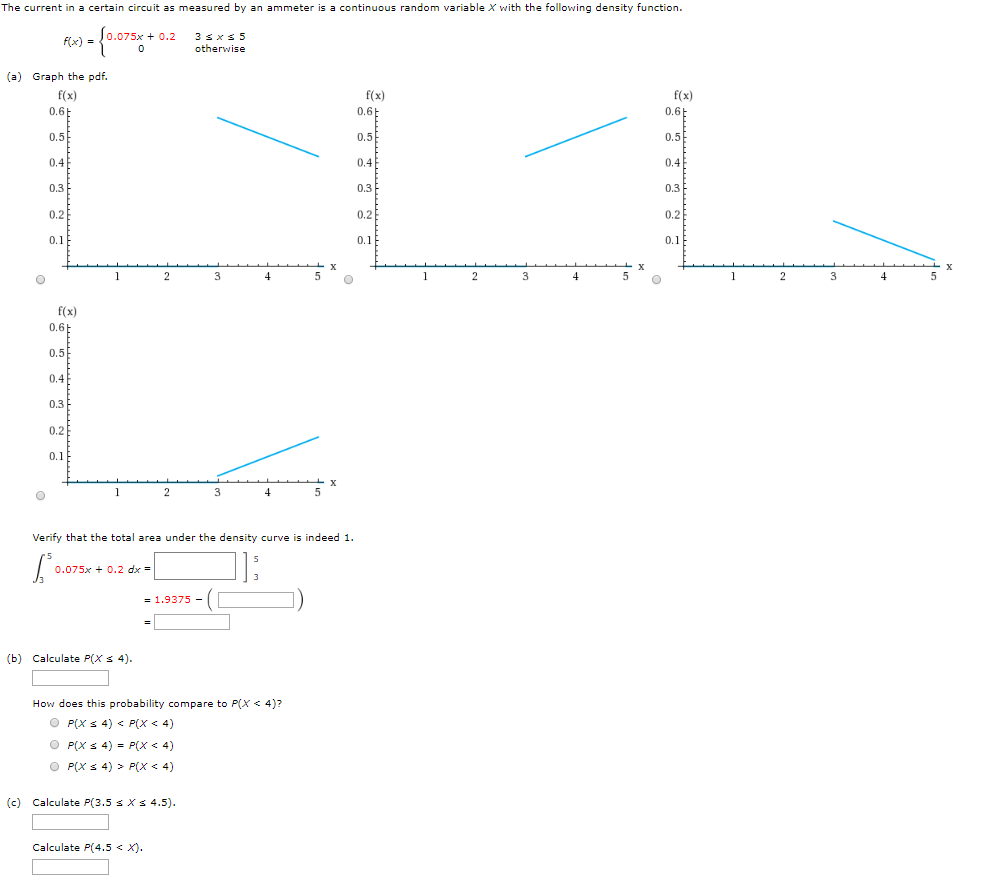 Solved The current in a certain circuit as measured by an | Chegg.com