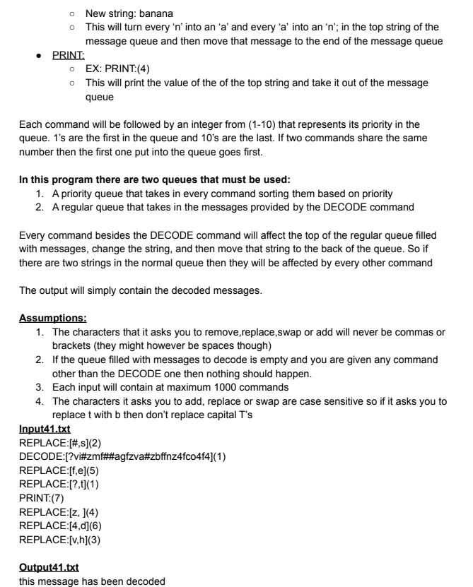 Solved COSC2430 HW4: Queue Kyle Cunningham You need to | Chegg.com