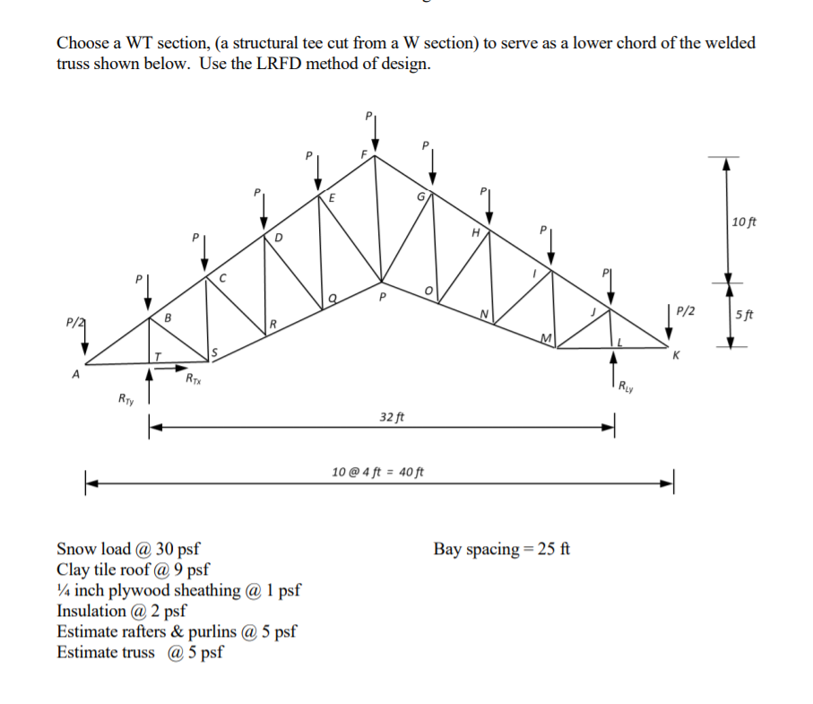 Choose a WT section, (a structural tee cut from a W | Chegg.com