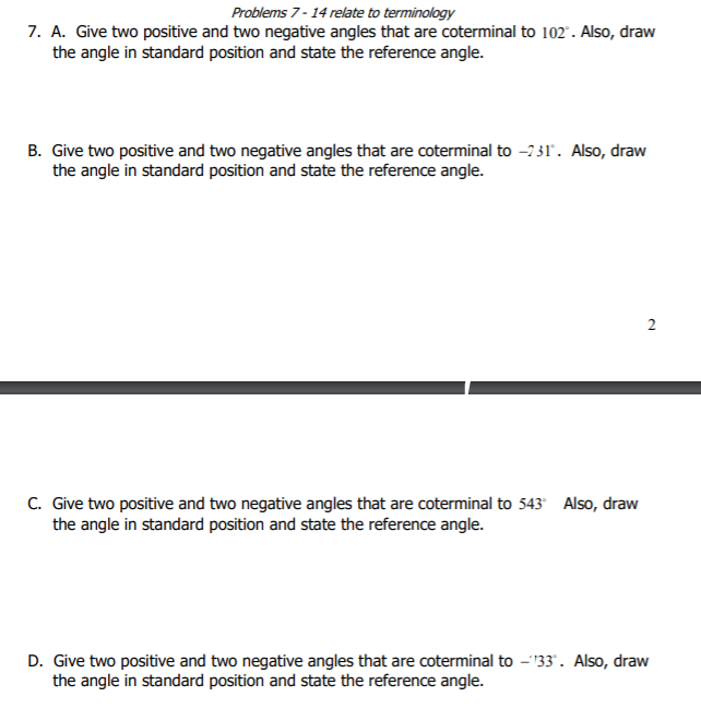 Solved Problems 7 - 14 relate to terminology 7. A. Give two | Chegg.com