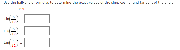 Solved Use the half-angle formulas to determine the exact | Chegg.com