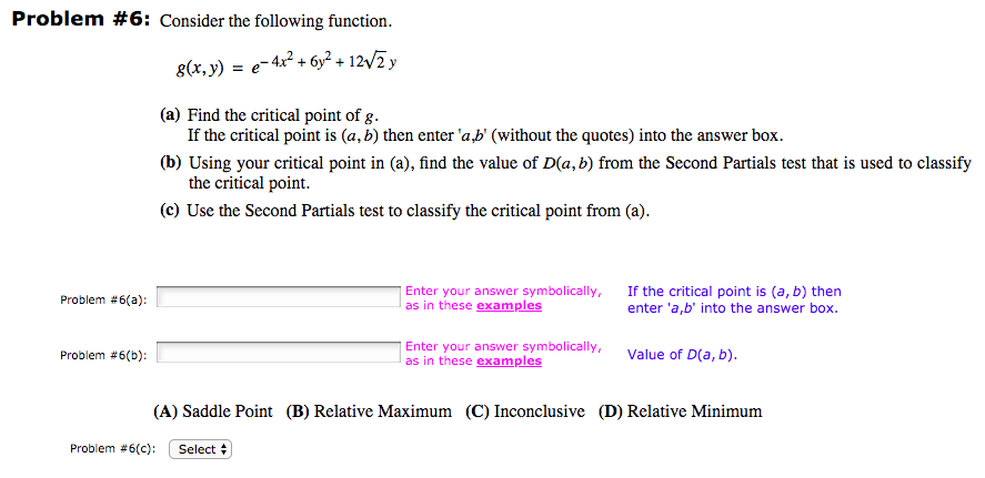 Solved Problem #7: Consider the following function. h(u, v) | Chegg.com