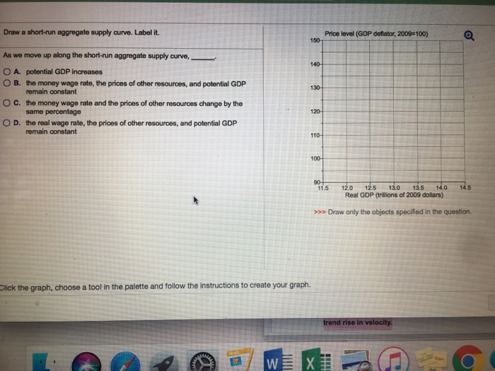 Solved Draw a short-run aggregate supply curve. Label it. As | Chegg.com