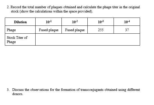 1. Count the total bacterial colonies on each plate | Chegg.com